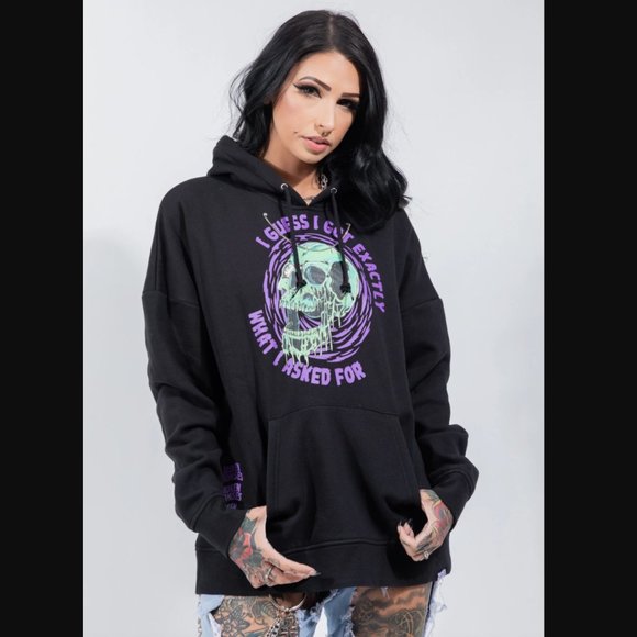 Broken Promises | Tops | New Broken Promises Jinxed Black Hoodie ...